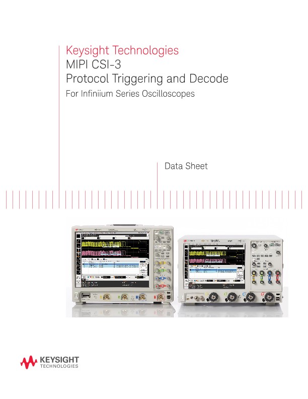 MIPI CSI-3 Protocol Triggering and Decode For Infiniium Series Oscilloscopes PDF Asset Page ...